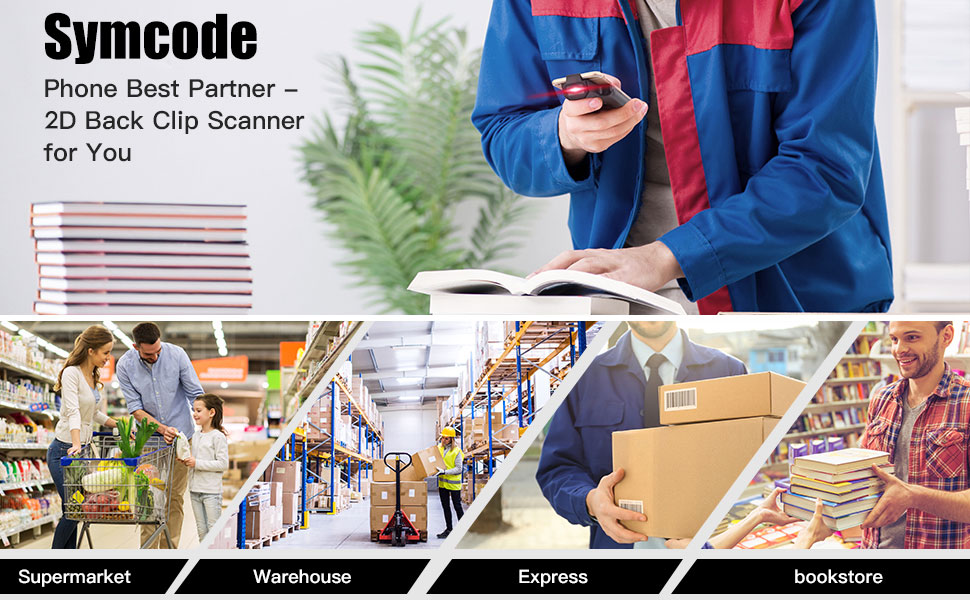 R70 Back Clip Bluetooth Barcode Scanner - symcode111