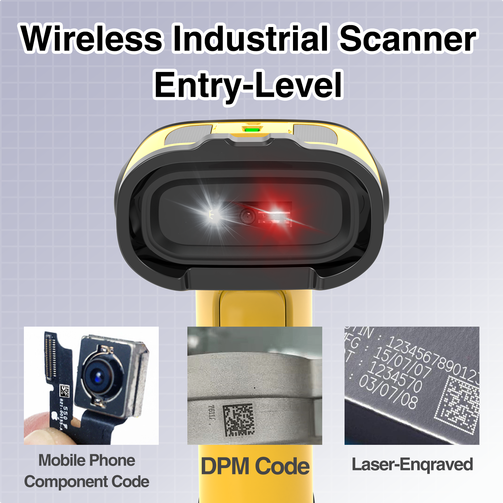 MJ-1204BXD Wireless Industrial Barcode Scanner - Entry Level - symcode111